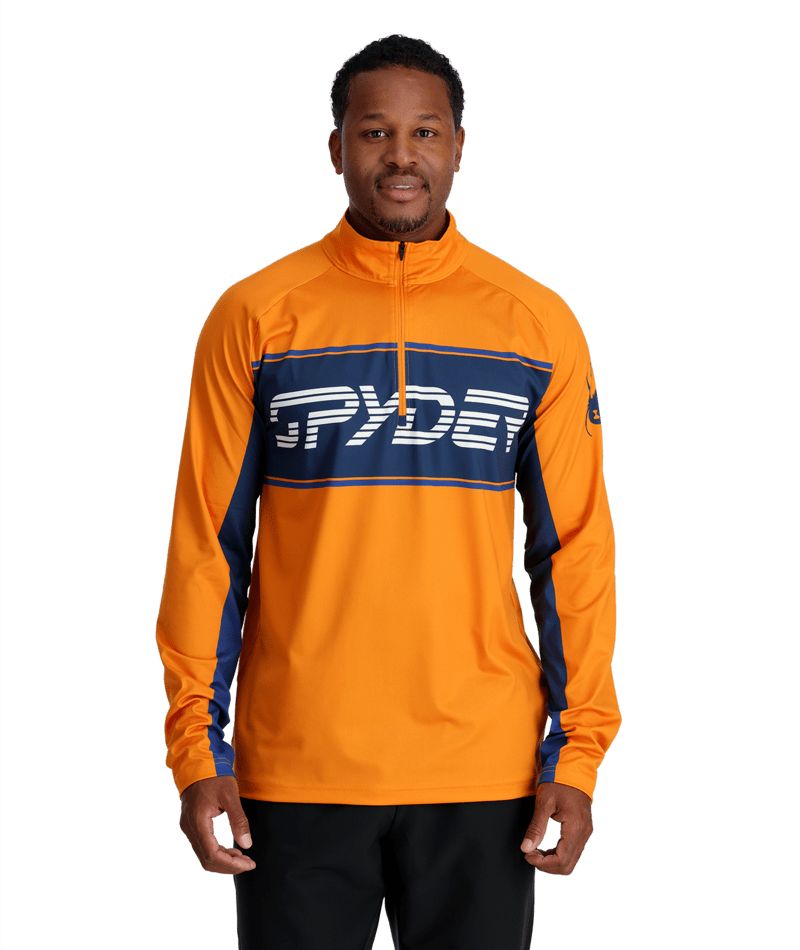 Spyder Mens Paramount 1_2 Zip 2024 | saffron | saf | XL | 192636472341